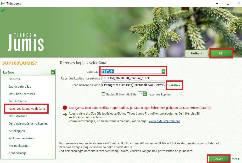 Kā pārnest risinājuma Jumis un Jumis Personāls datus no lokālās ...